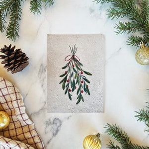 MISTLETOE Art Print - Unframed Mistletoe Oil Painting Artwork - Winter ...