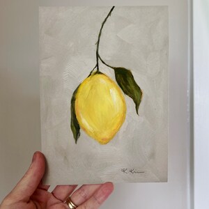 LEMON DROP II Art Print - Unframed Oil Painting Print - Still Life ...