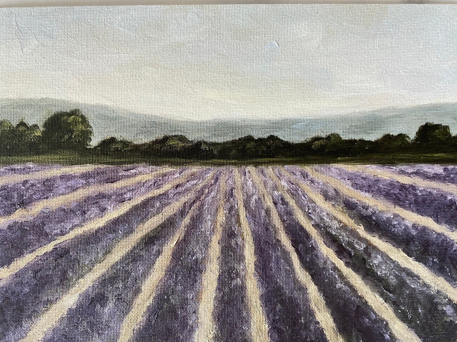 LAVENDER FIELDS Art Print Unframed Oil Painting Print Oil | Etsy