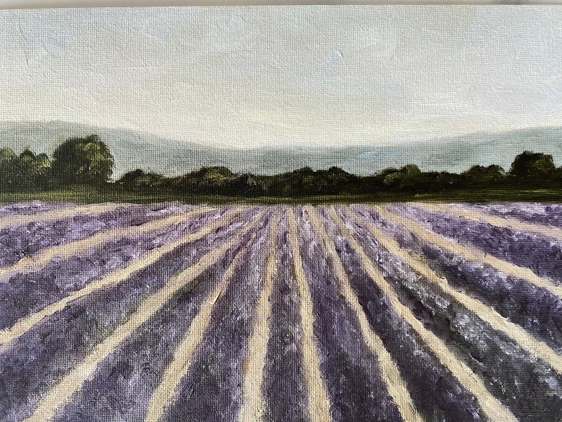 LAVENDER FIELDS Art Print Unframed Oil Painting Print Oil | Etsy