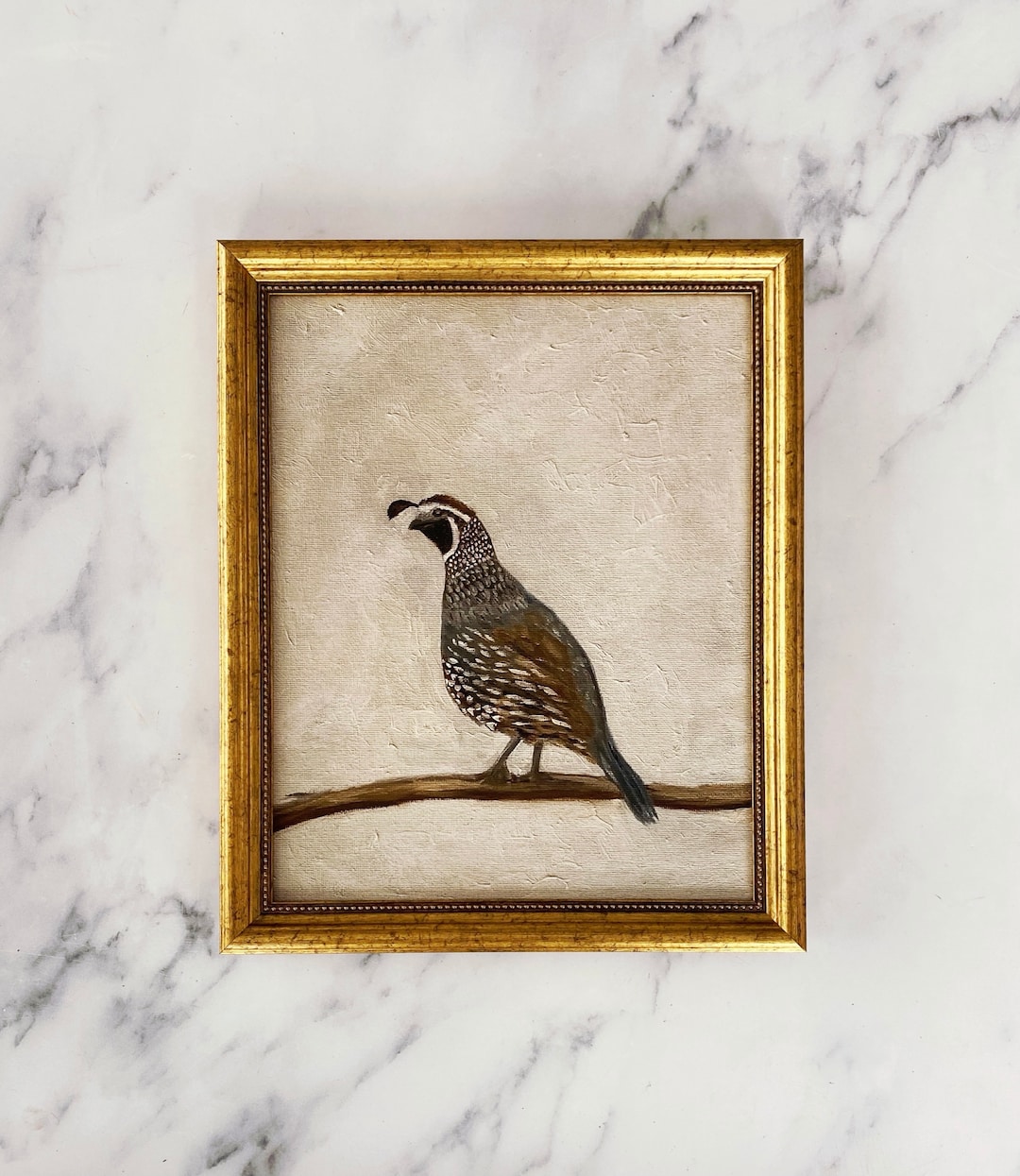 QUAIL Art Print - Unframed Quail Oil Painting Print - Rustic Art ...