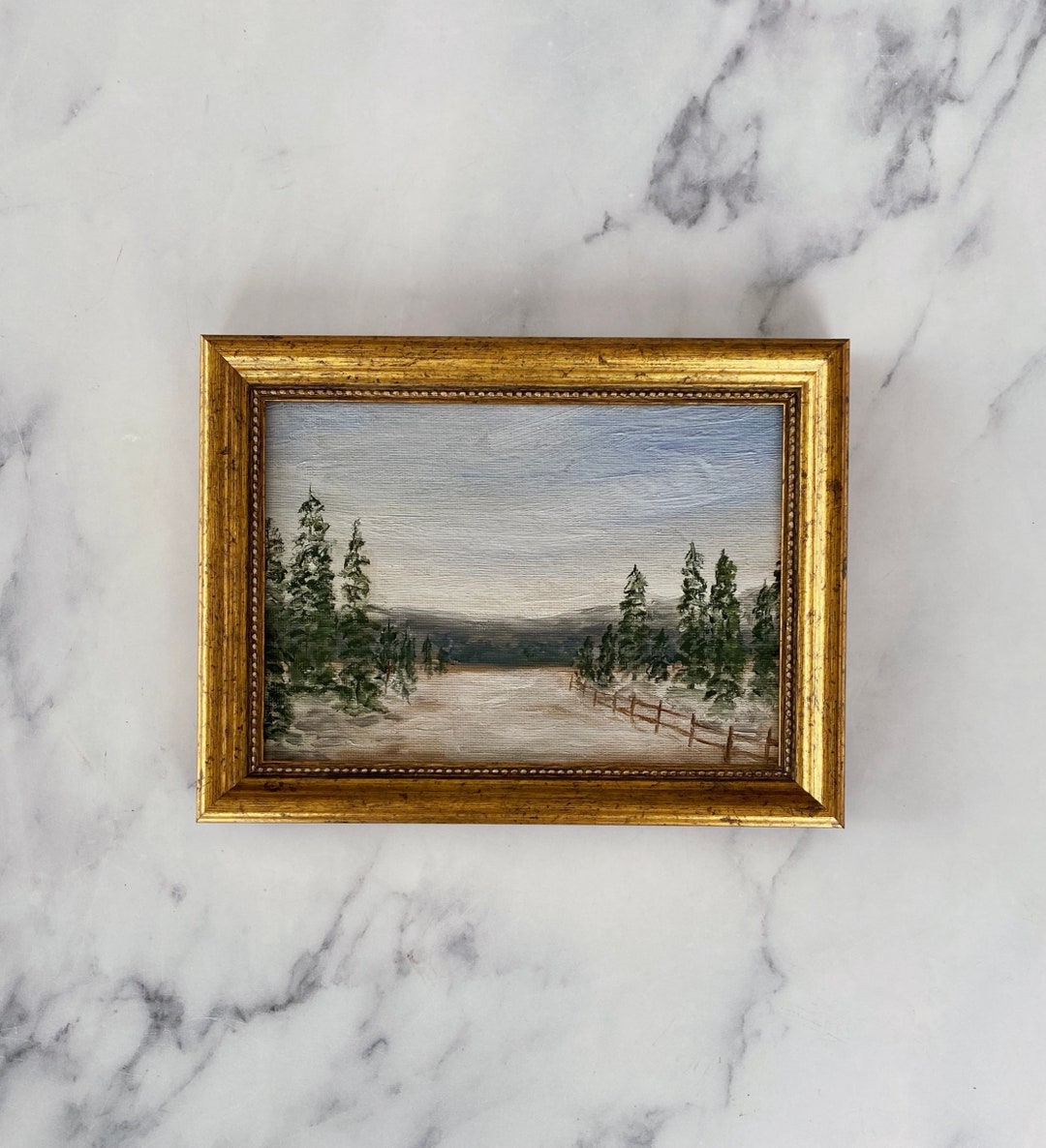 SNOW DAY Art Print - Unframed Winter Landscape Oil Painting ...