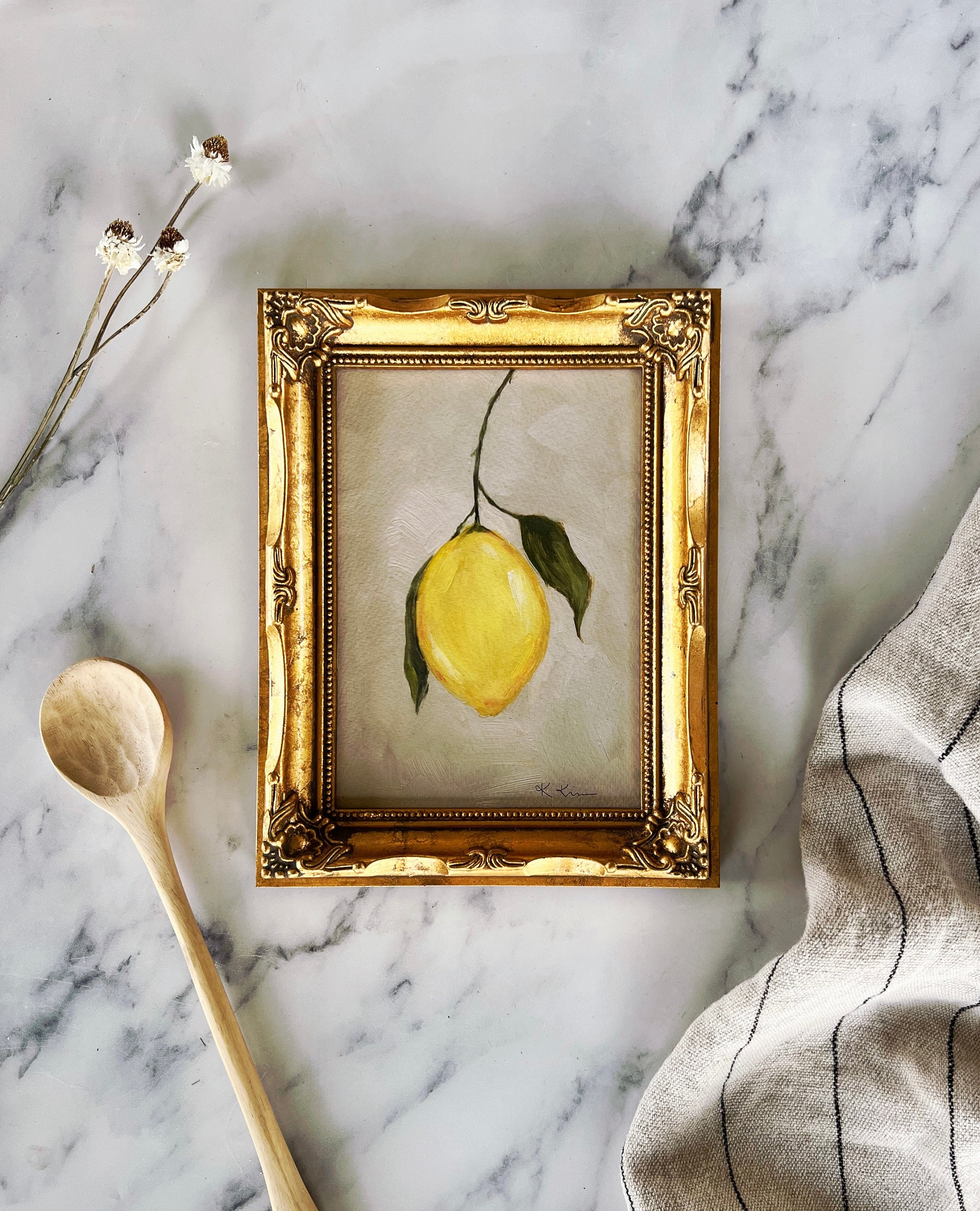 LEMON DROP II Art Print - Unframed Oil Painting Print - Still Life ...
