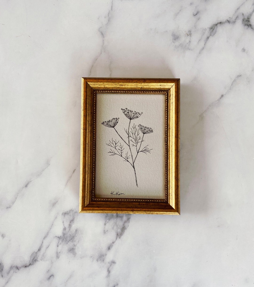 LES FLEURS II Art Print Unframed Floral Ink Sketch Print Minimalist ...