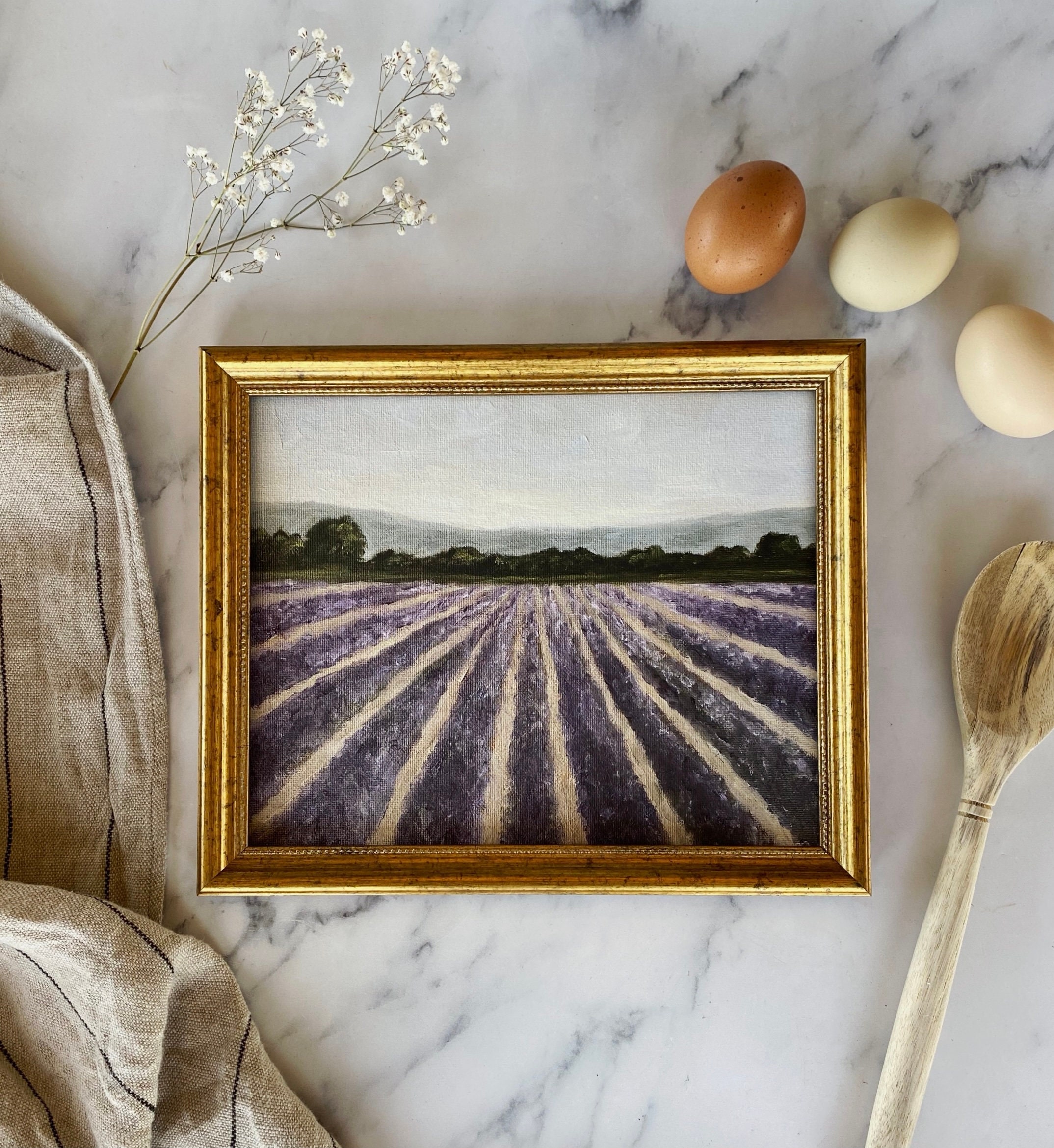 LAVENDER FIELDS Art Print Unframed Oil Painting Print Oil | Etsy