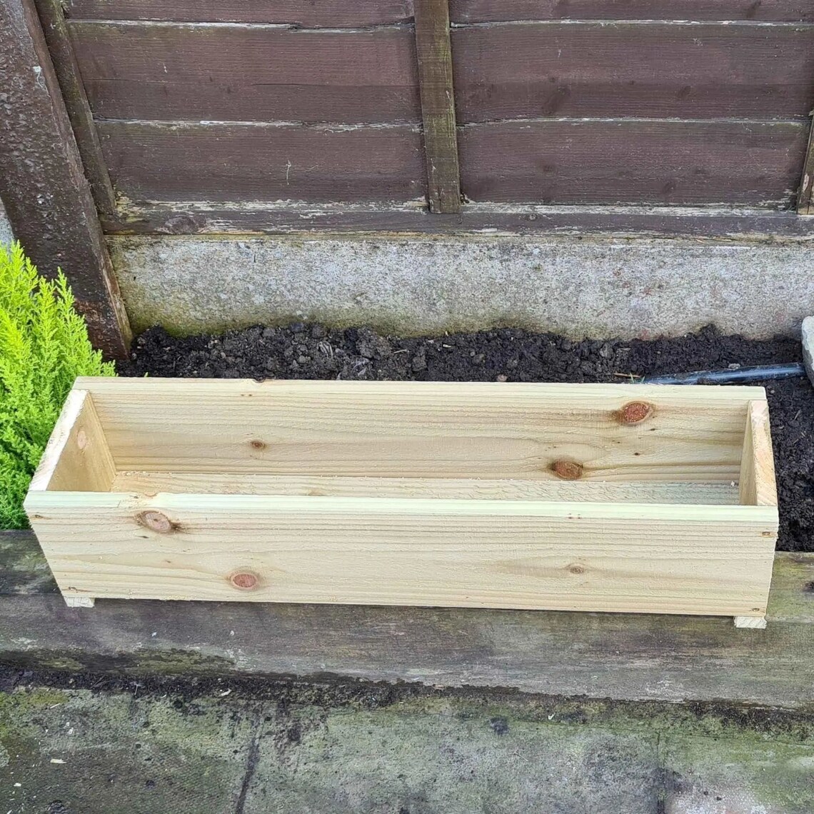 60cm Rustic Wooden Planter Box - Etsy
