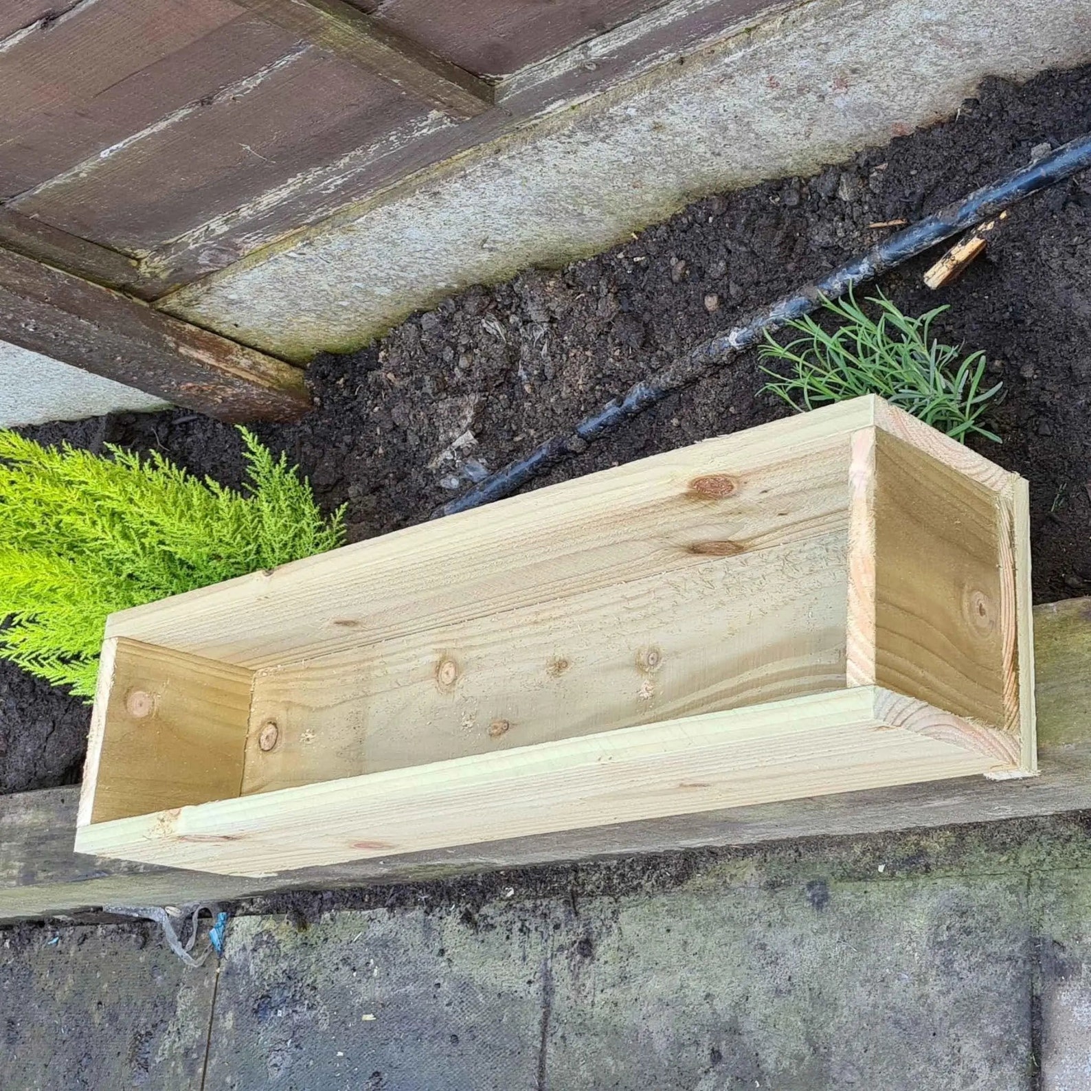 60cm Rustic Wooden Planter Box - Etsy