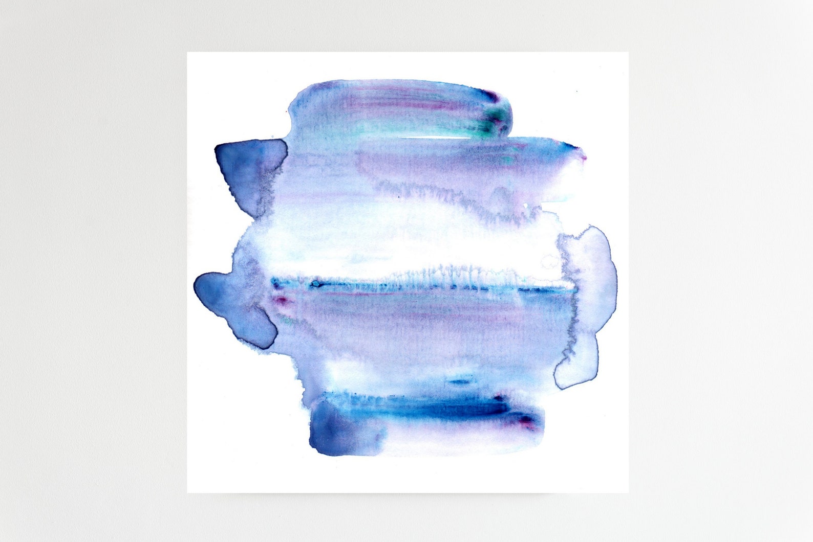 Shades of Blue Abstract Watercolor Printable Wall Art Home Decor - Etsy