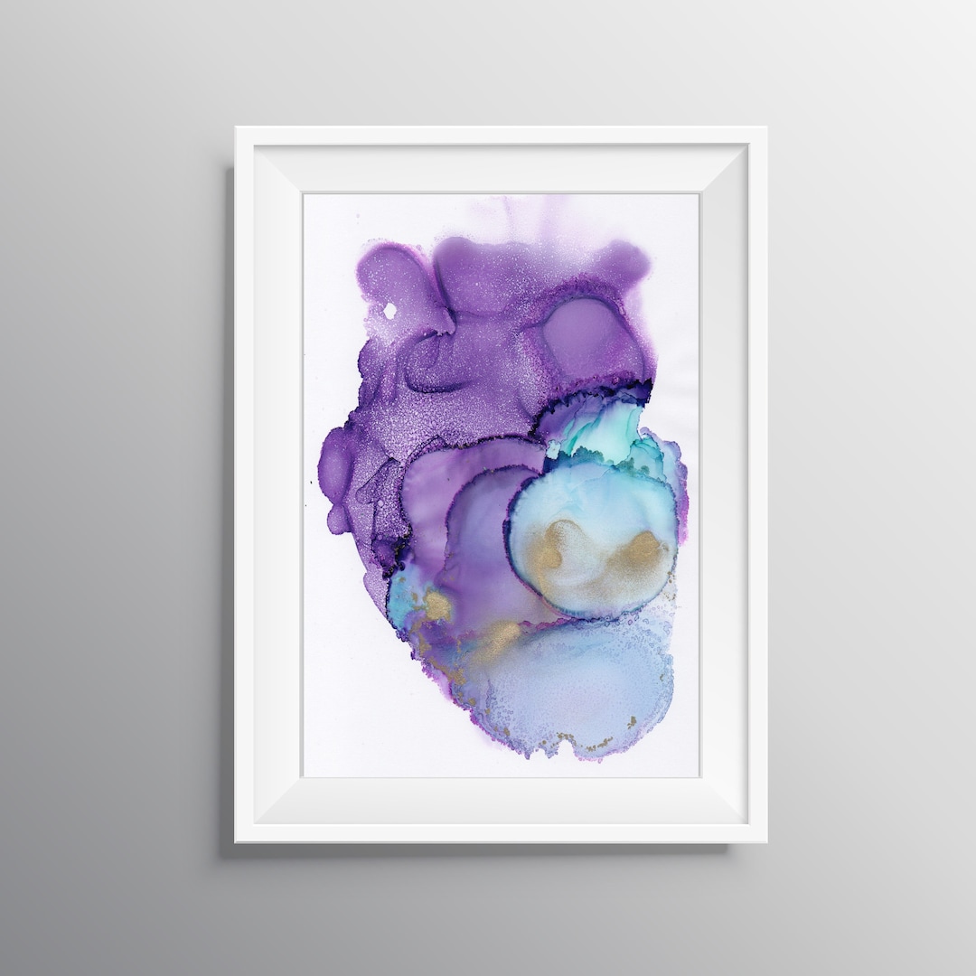 Printable Purple Burst Alcohol Ink Art Instant Download - Etsy