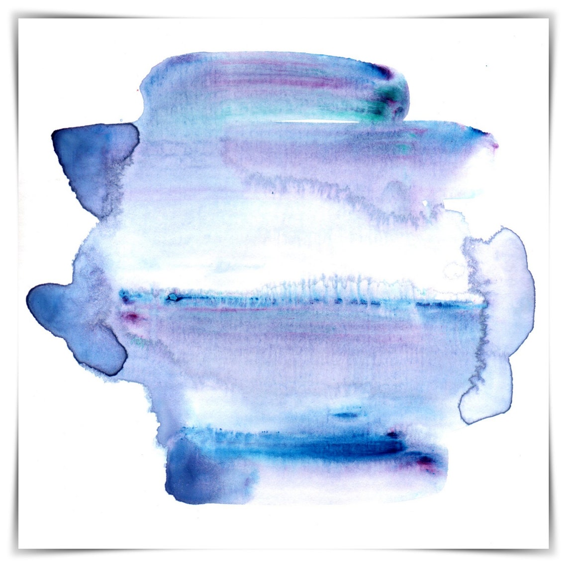 Shades of Blue Abstract Watercolor Printable Wall Art Home Decor - Etsy