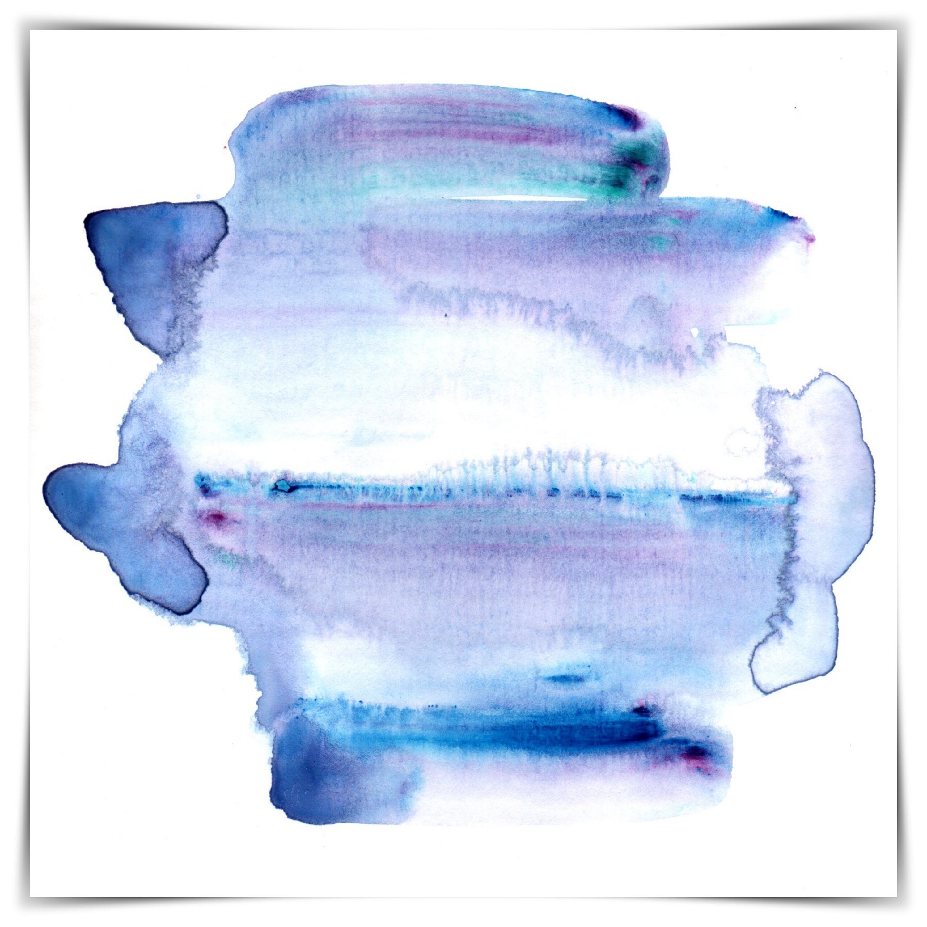 Shades of Blue Abstract Watercolor Printable Wall Art Home Decor - Etsy