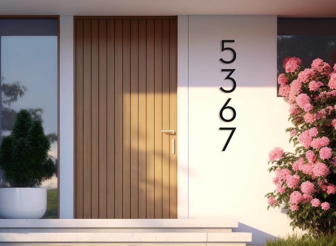 8 Inch Tall, Modern House Numbers - Address Numbers, Door Numbers ...