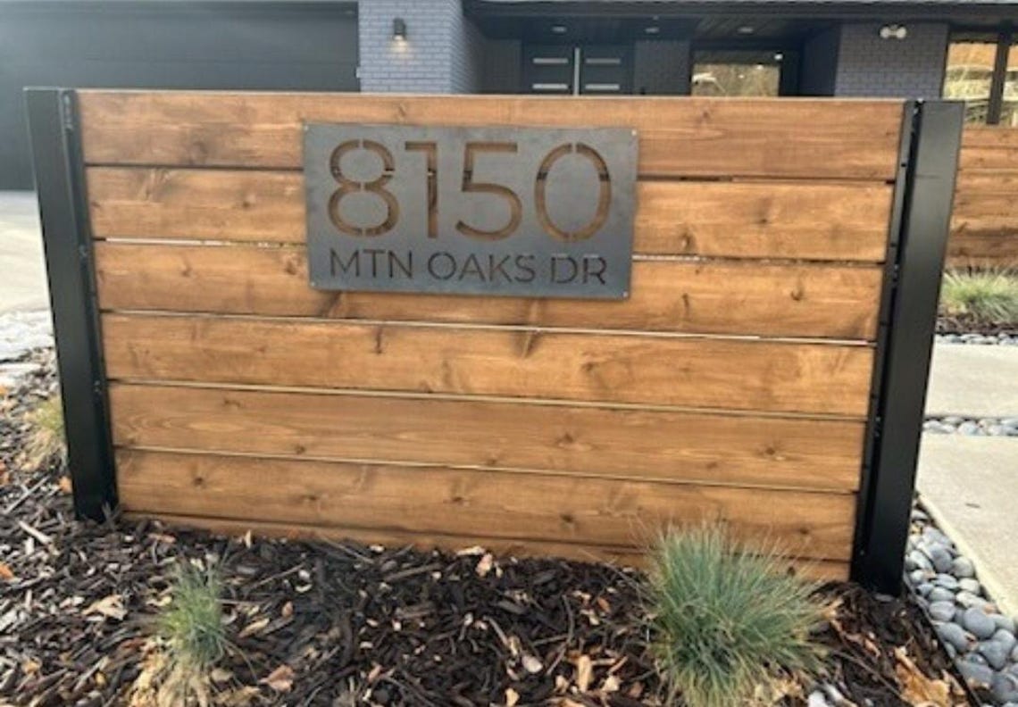 Large Modern House Numbers - Address Numbers, Door Numbers, 12 Inch ...