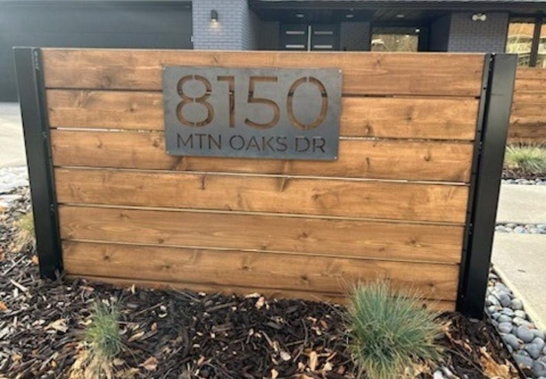 Large Modern House Numbers - Address Numbers, Door Numbers, 12 Inch ...