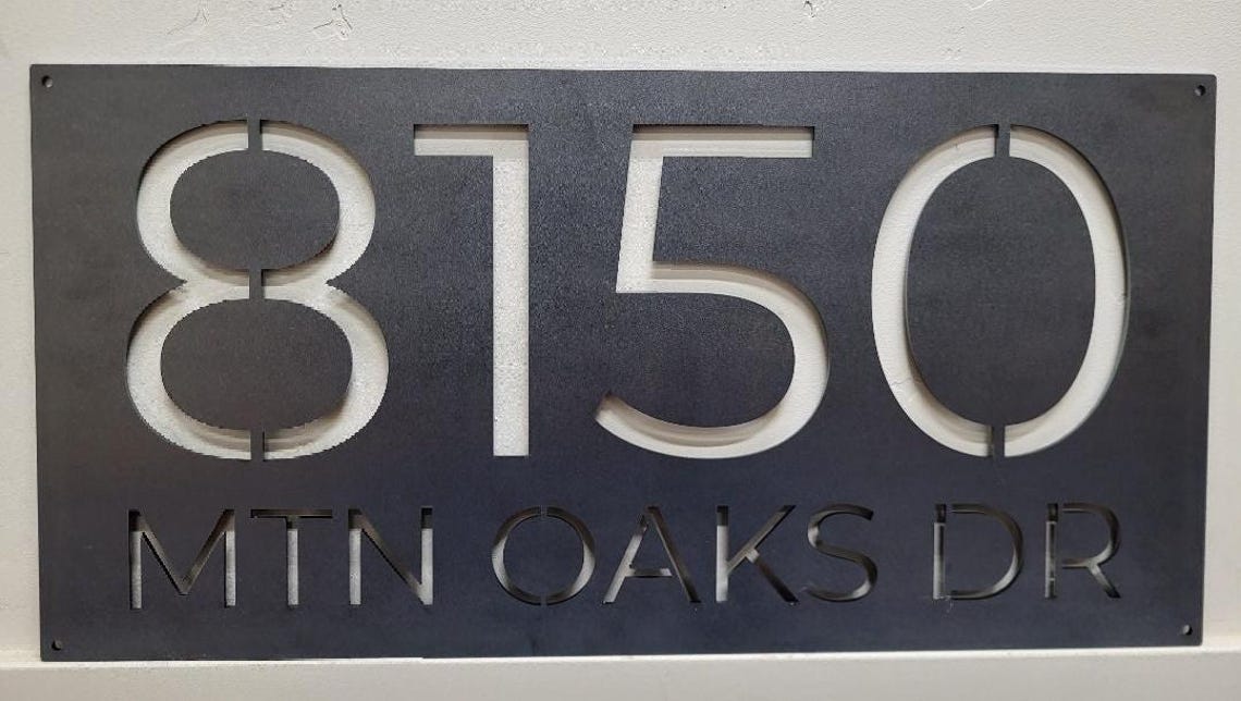 Large Modern House Numbers - Address Numbers, Door Numbers, 12 Inch ...