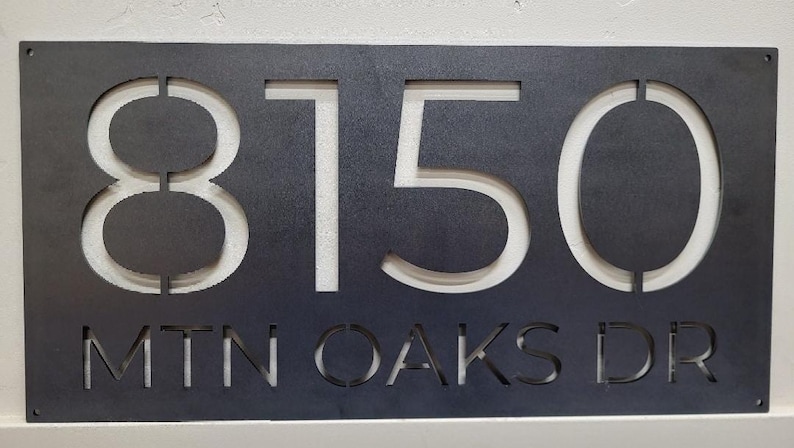 Large Modern House Numbers - Address Numbers, Door Numbers, 12 Inch ...