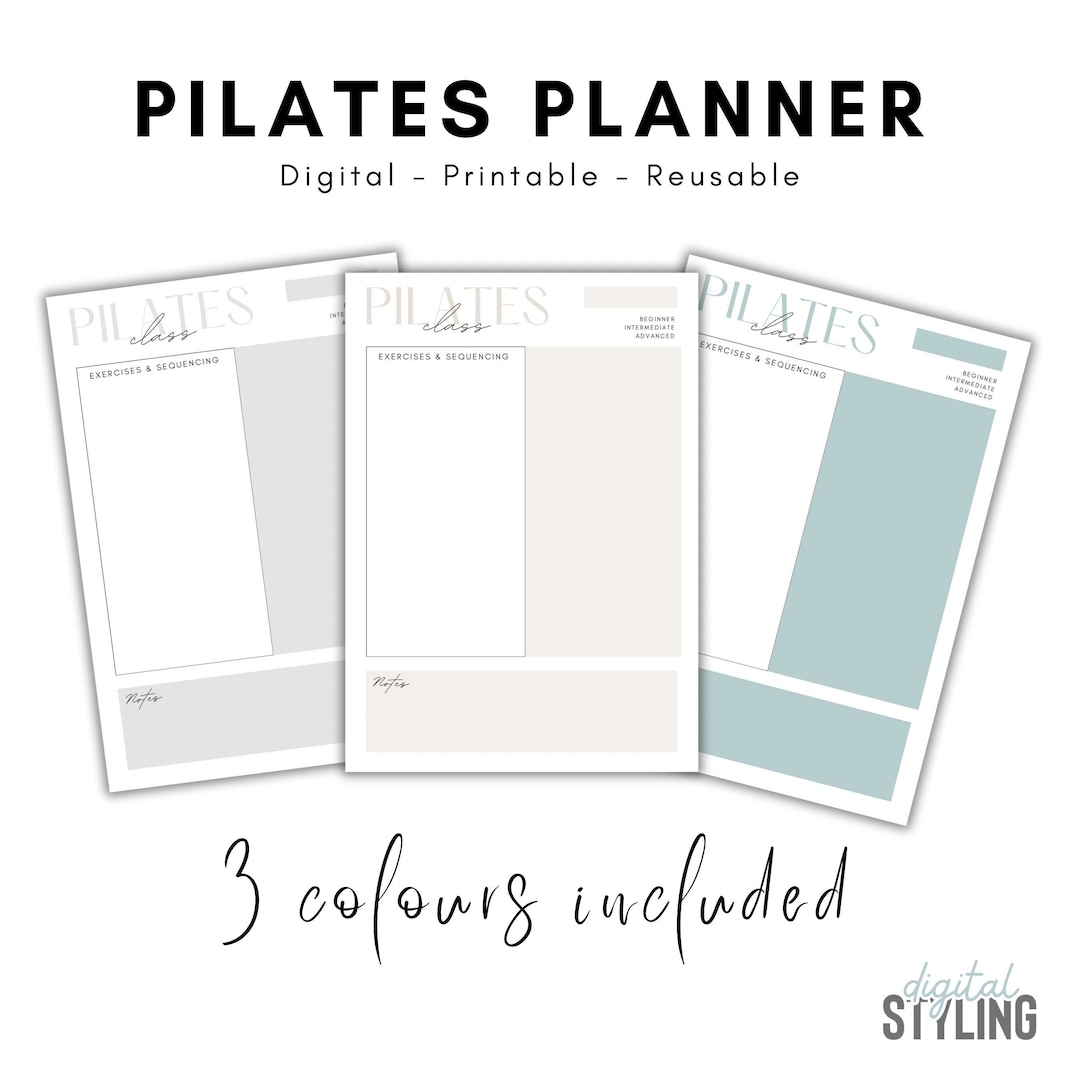 Reformer & Matwork Pilates Class Planner for Instructors | Digital And ...