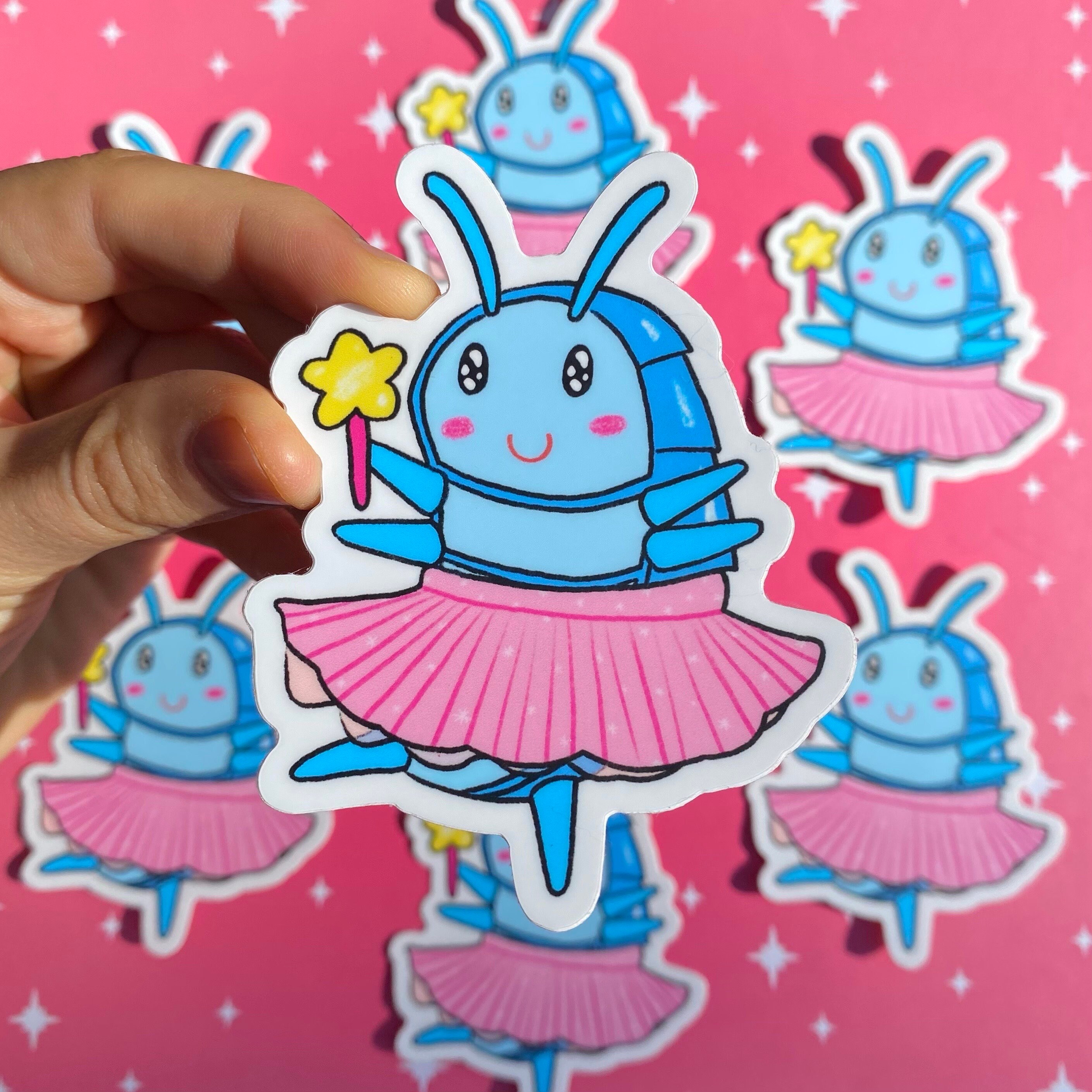 Fairy Ballerina Roly Poly Pill Bug Isopod Waterproof Sticker - Etsy