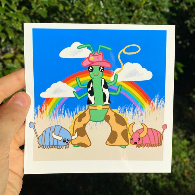 Cowboy Bug 5x5 Art Print - Etsy