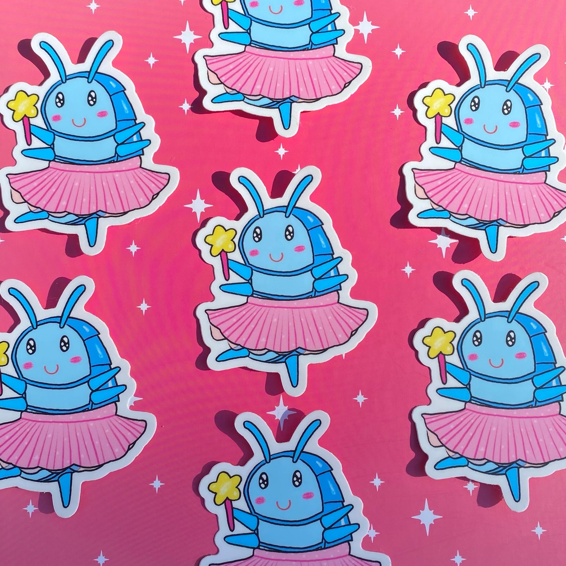 Fairy Ballerina Roly Poly Pill Bug Isopod Waterproof Sticker - Etsy