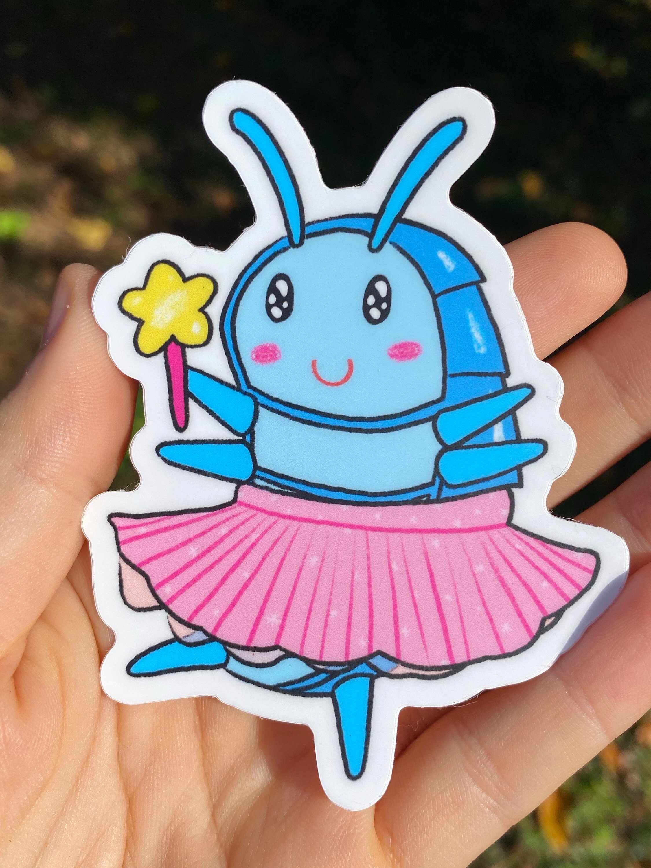 Fairy Ballerina Roly Poly Pill Bug Isopod Waterproof Sticker - Etsy