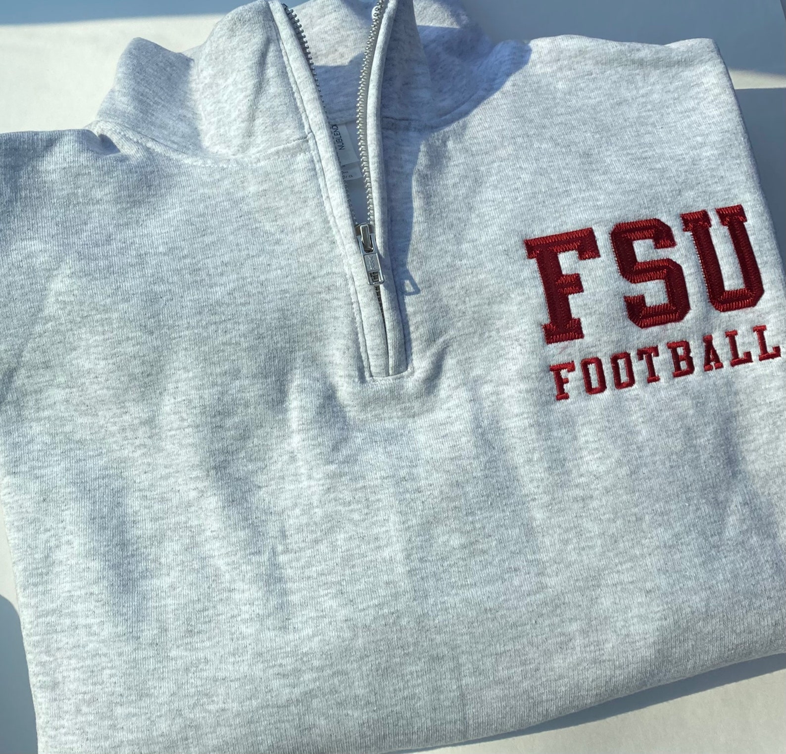 CUSTOMIZABLE TEXT Embroidered Quarter Zip Sweatshirt, Team Sweaters ...