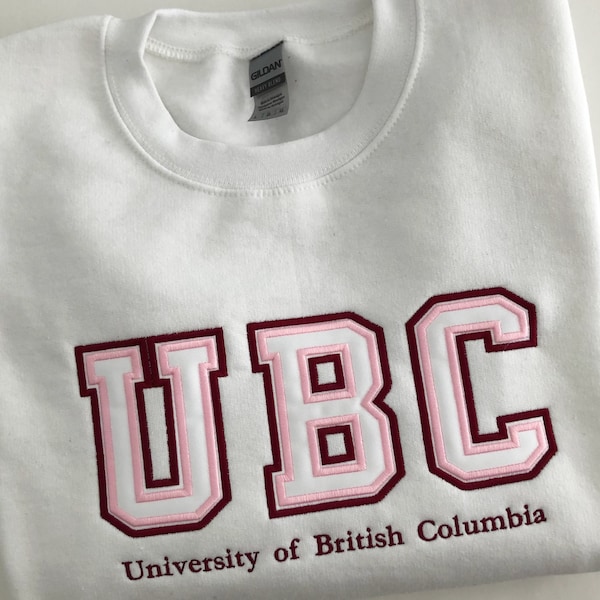Embroidered College Sweatshirt - Etsy