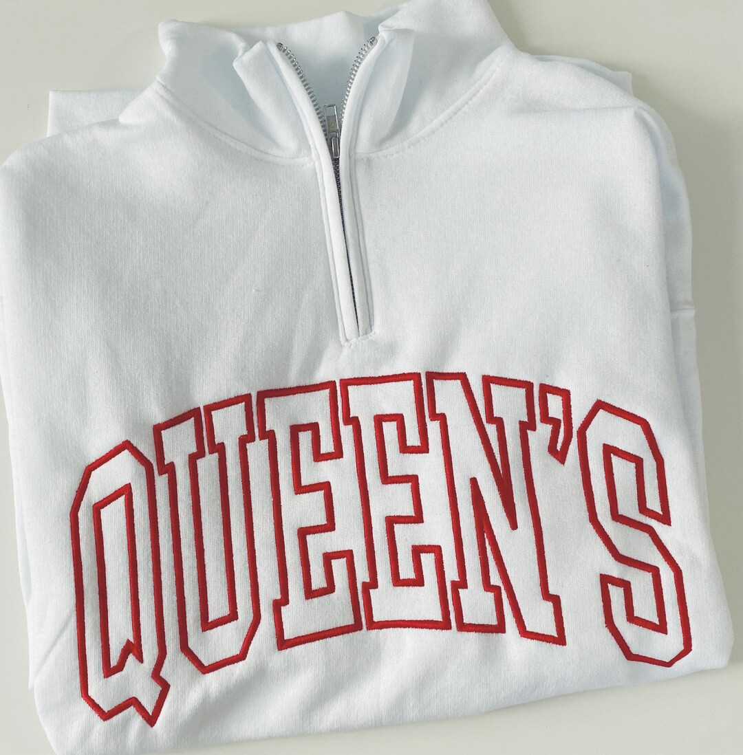 Customizable Embroidered University Quarter Zip Sweatshirt/ College ...