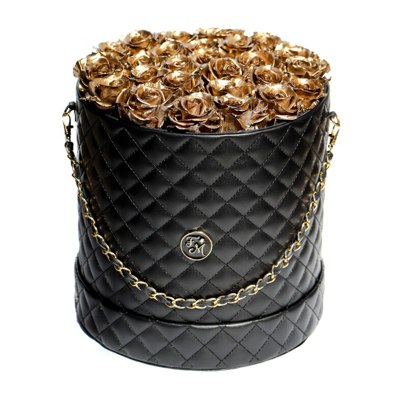 Box of Gold Roses that last for yearsGold Bouquet | Etsy