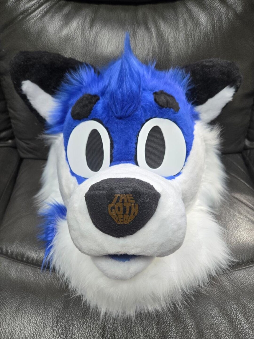 Bllue White Fursuit Dog Head - Etsy