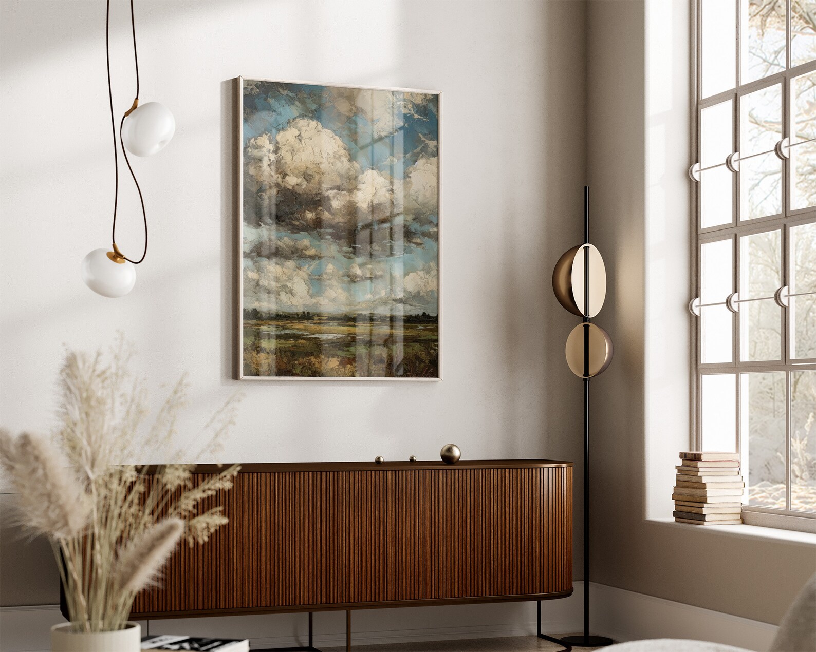 Cloud Painting Digital Download, Minimalist Landscape Art Print ...