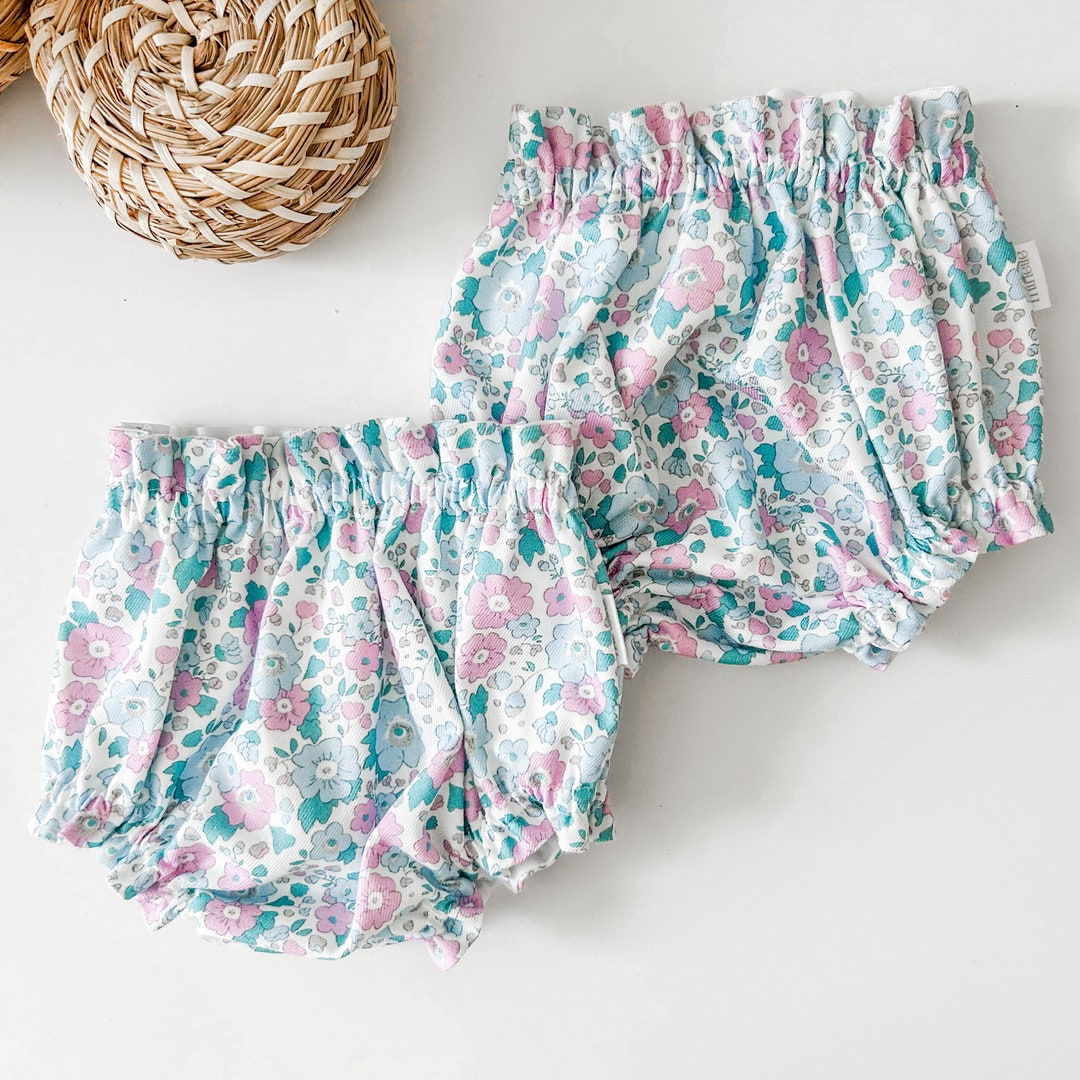 Baby Bloomers Blue and Purple Floral Spanish Soft Cotton Viyella - Etsy