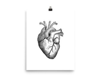 Heart poster | Etsy