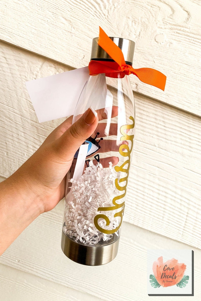 Evil Eye Inspired Water Bottle, 22OZ, Custom Water Bottle, Clear Water ...