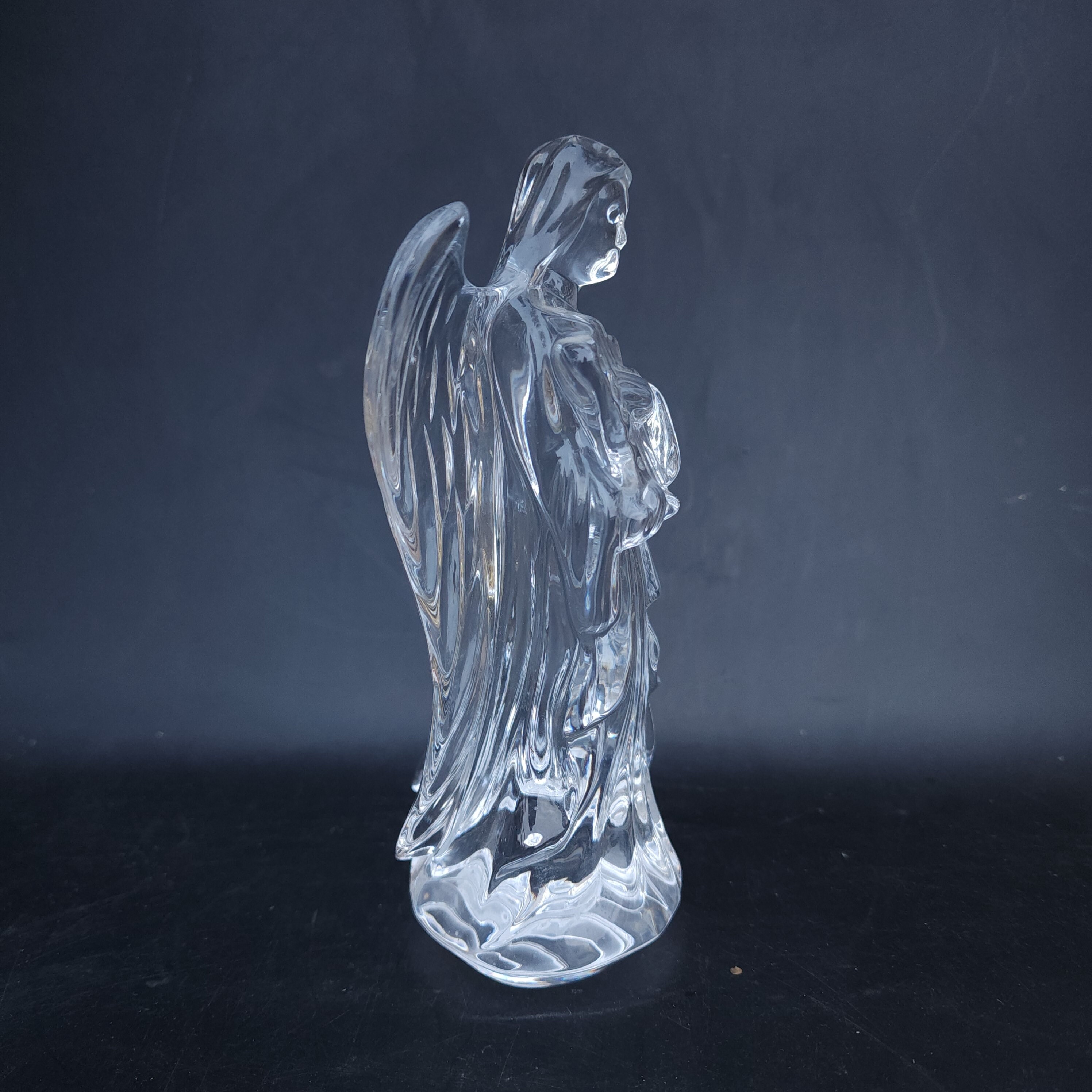 Waterford Crystal Figurine Sculpture Christmas Nativity Angel With Harp ...