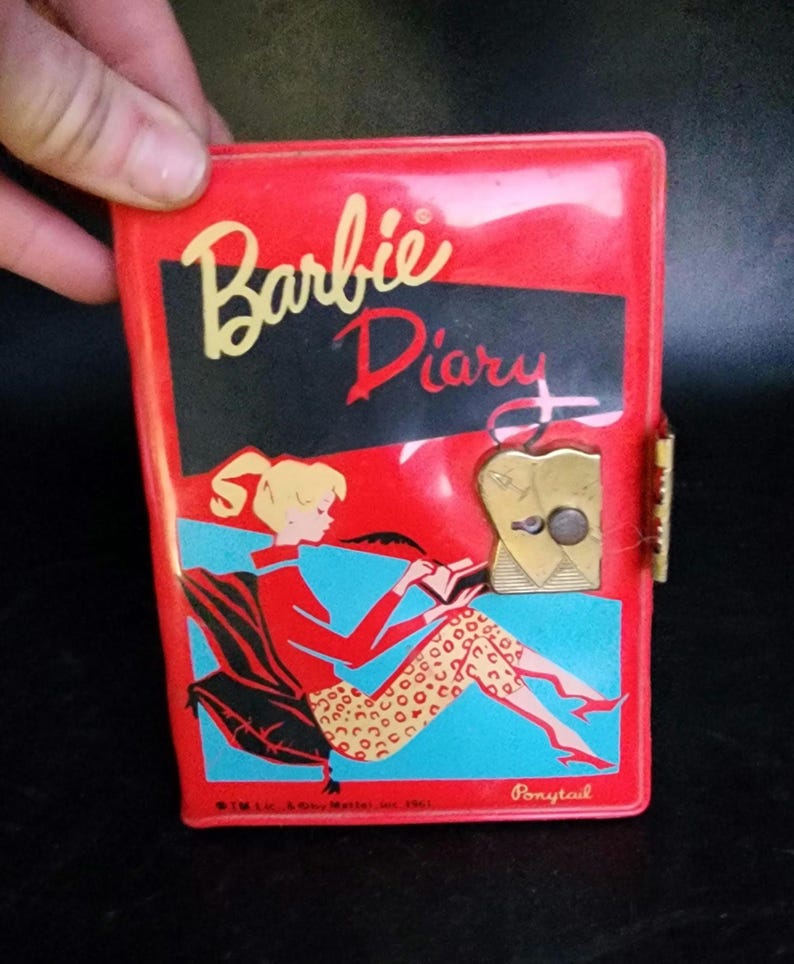 Vintage Barbie One Year Diary 1961 Red - Etsy