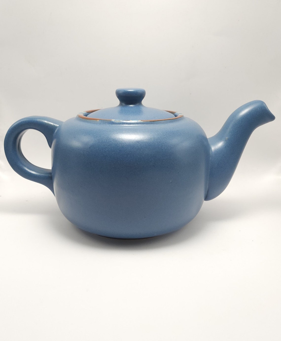 Dansk Mesa Sky Blue Teapot Coffee Pot Ceramic Vintage Southwest Design ...