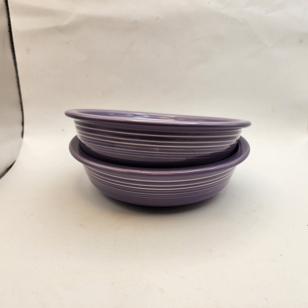 Fiestaware Lilac Coup Soup Bowls Set of 2 Homer Laughlin 7" Dinnerware ...