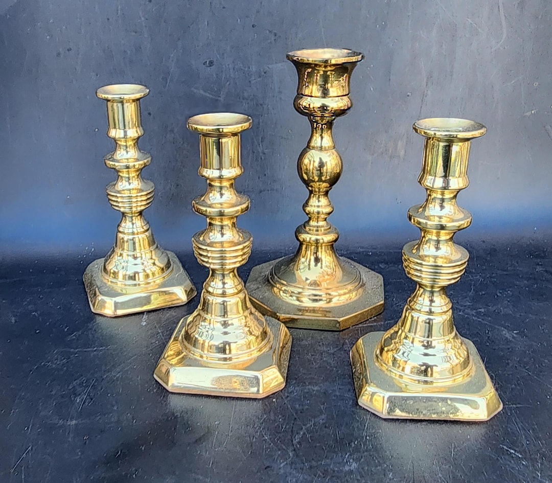 Baldwin Brass Candlesticks Lot of 4 Baldwin Christmas Decorations - Etsy