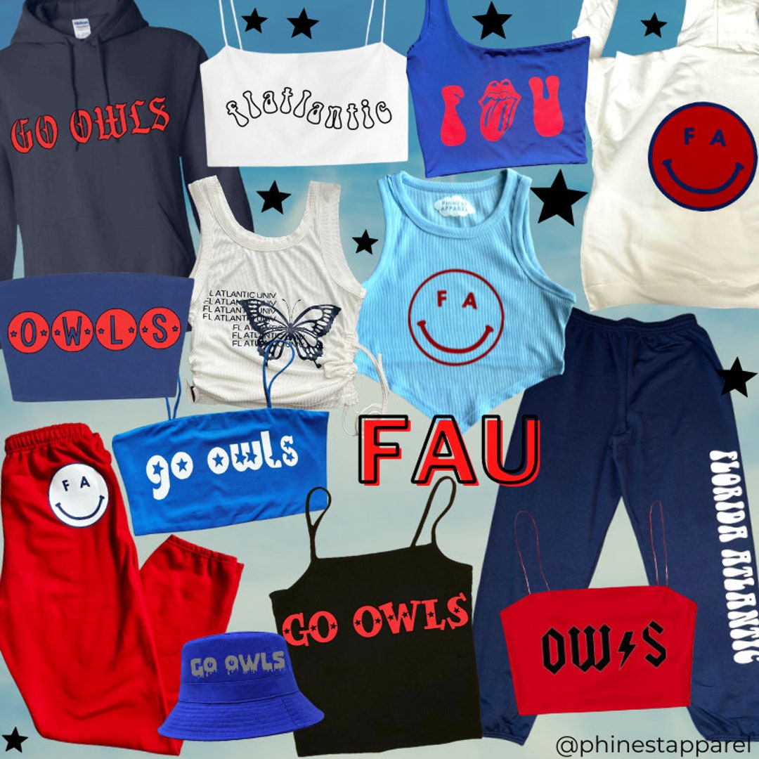 FAU University Gameday/tailgate Apparel Custom College hoodies, Crop ...