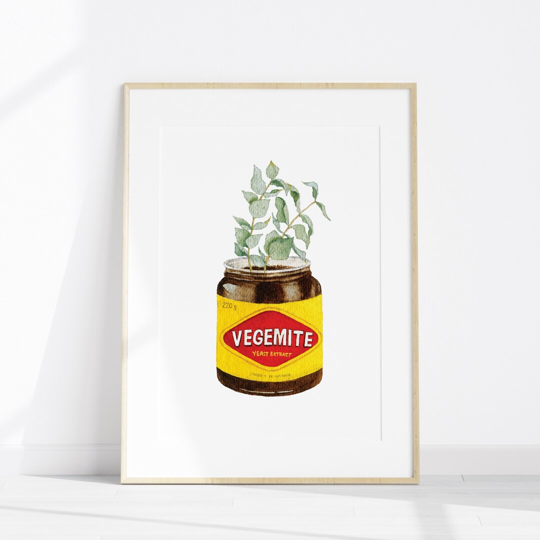 Watercolour Art Print A4 - Vintage : Australian Vegemite Eucalyptus - Etsy