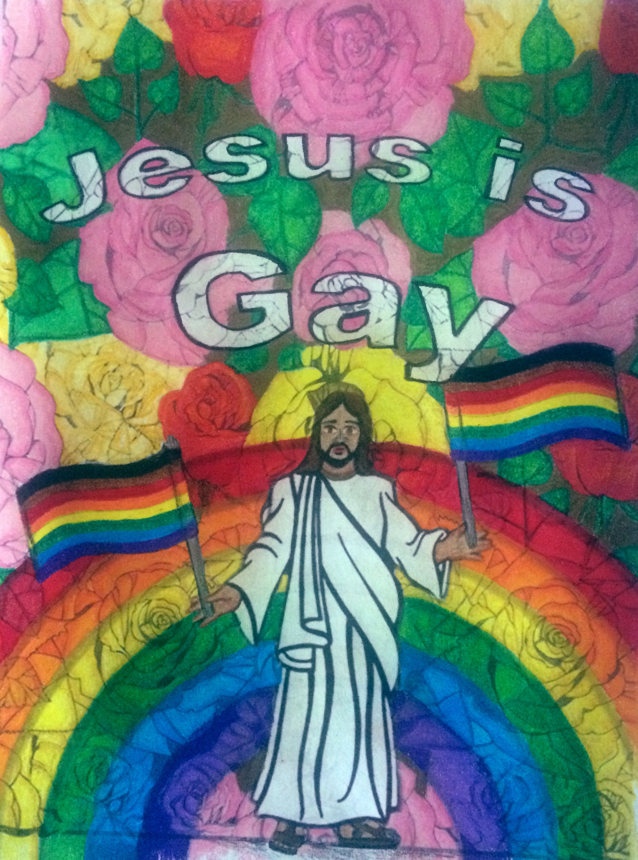 Jesus is Gay LGBTQ Bumper Sticker / Rainbow Decal funny - Etsy UK