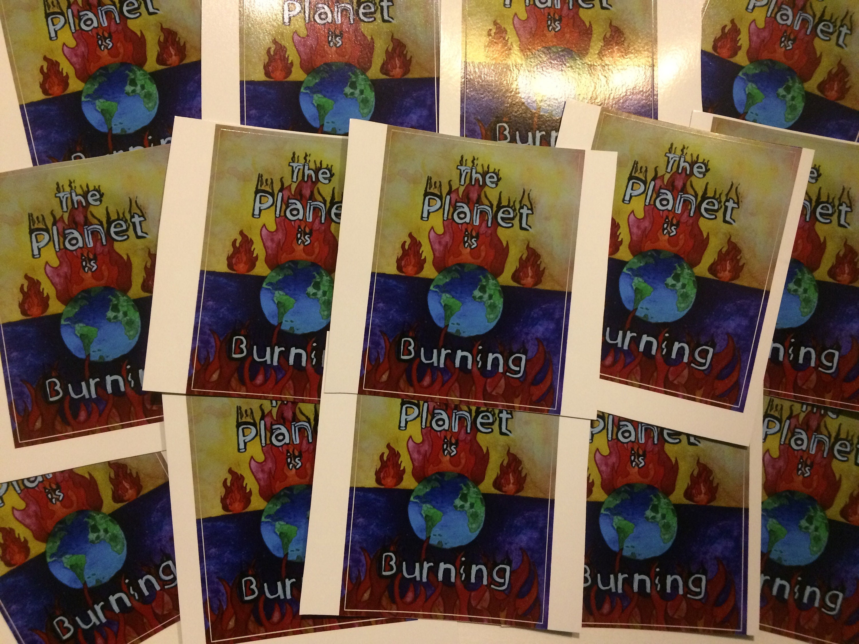 The Planet is Burning vinyl sticker 2.21x2.98 | Etsy