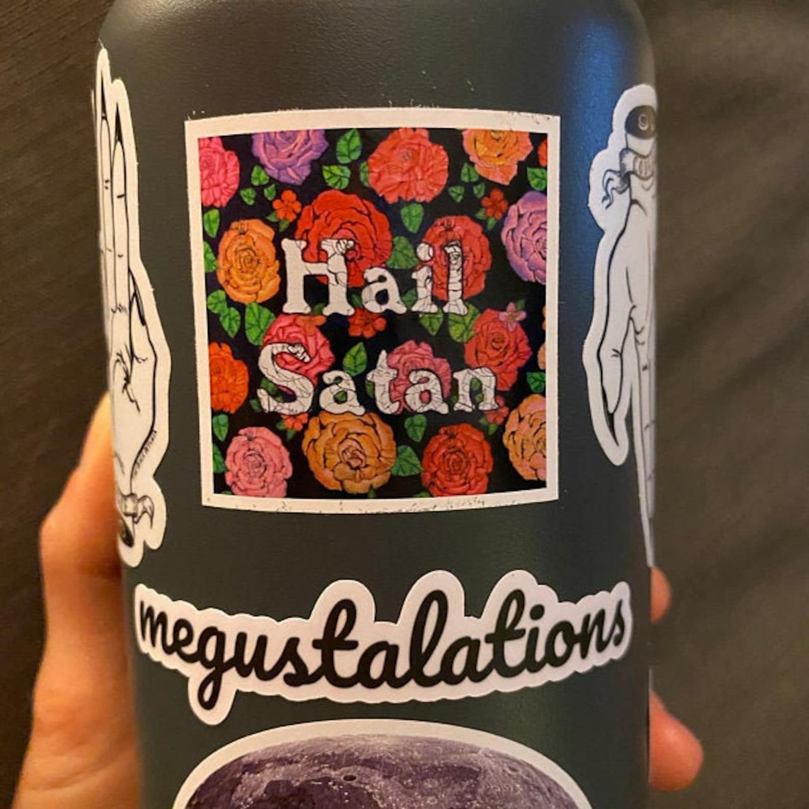 Hail Satan Vinyl Decal / Bumper Sticker in Two Sizes gothic - Etsy UK