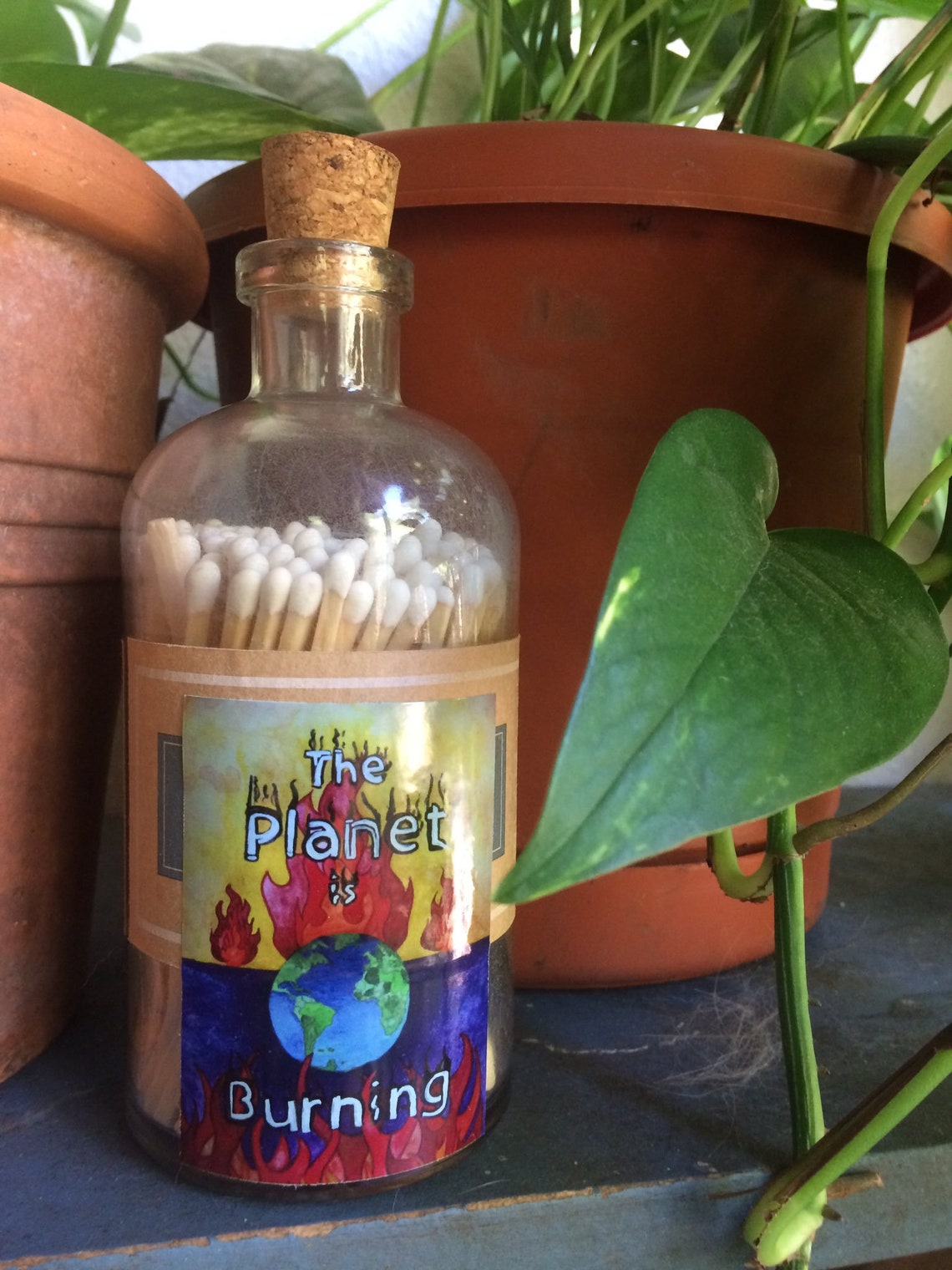 The Planet is Burning vinyl sticker 2.21x2.98 | Etsy