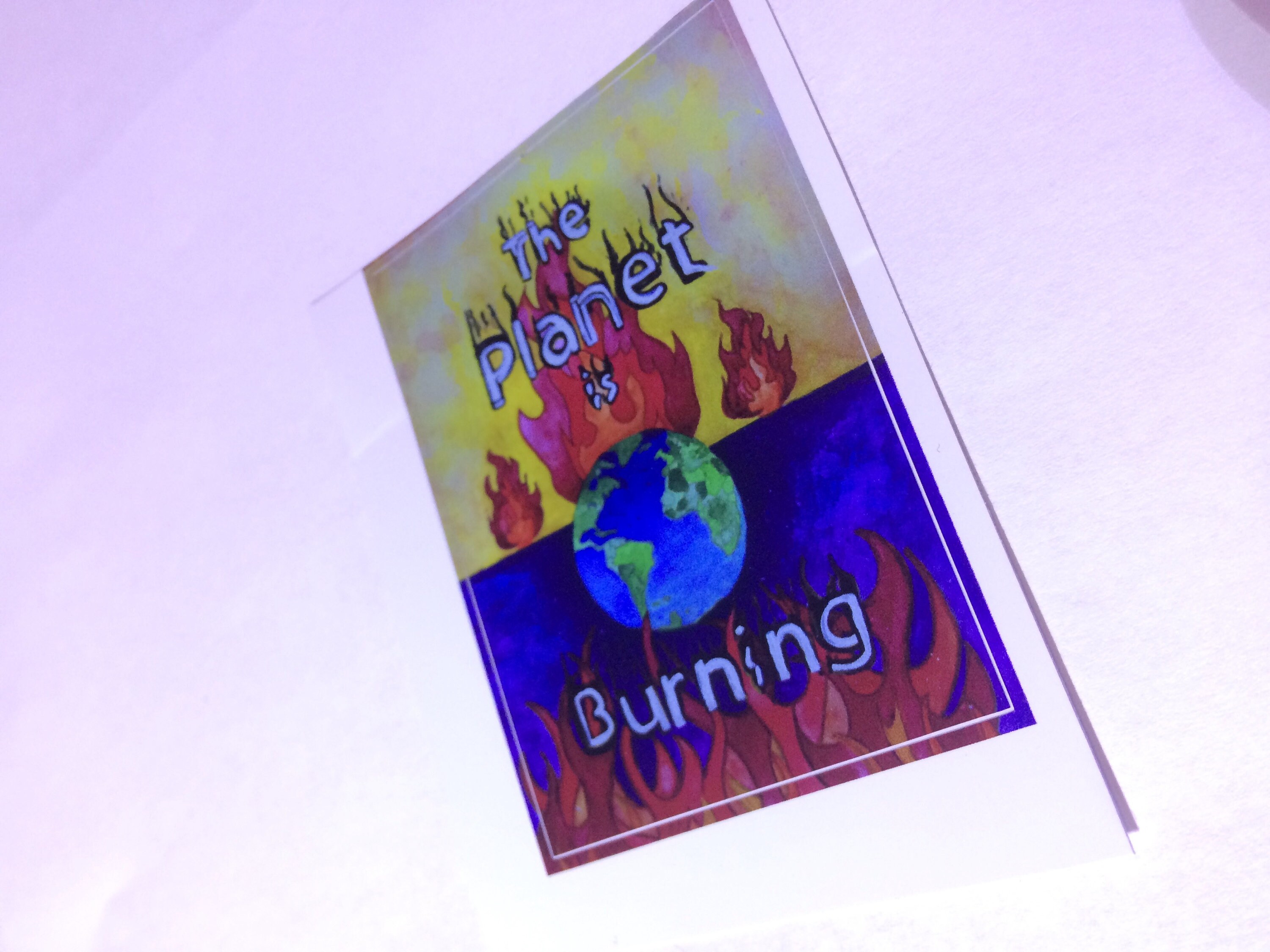 The Planet is Burning vinyl sticker 2.21x2.98 | Etsy