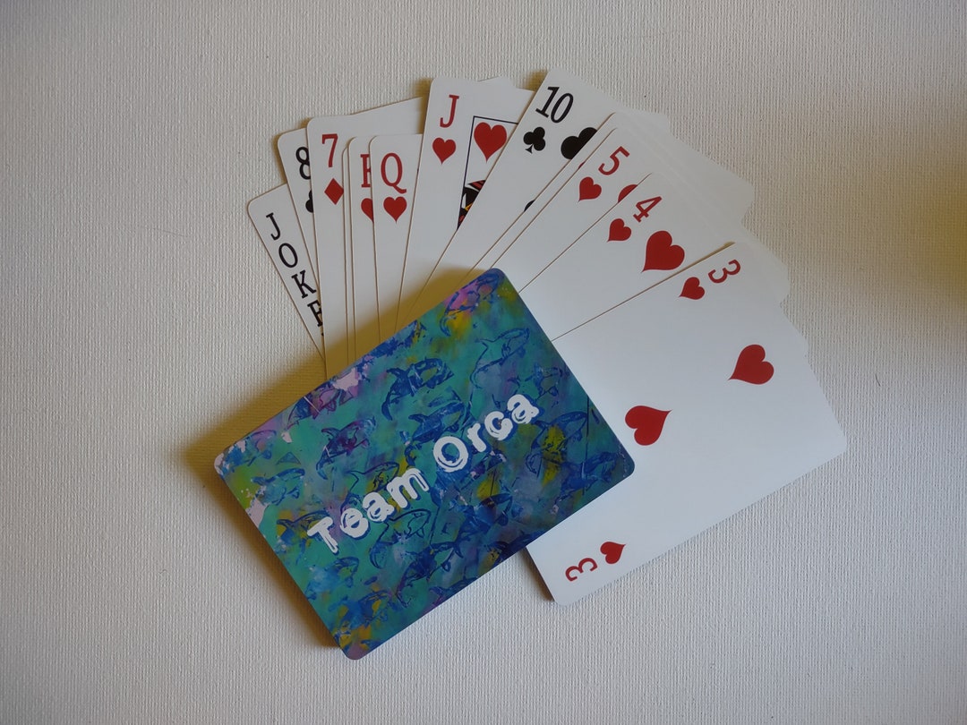 Team Orca Classic Deck of Playing Cards With 4 Full Suites, 2 Jokers ...
