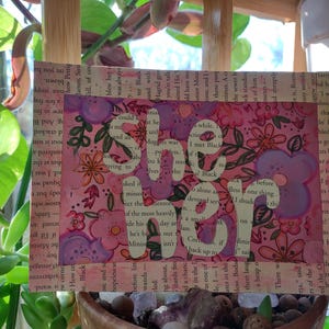 She/her Pronoun Postcards, One-of-a-kind Pronoun Collage Postcards With ...