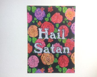 Satanic Greeting - Etsy
