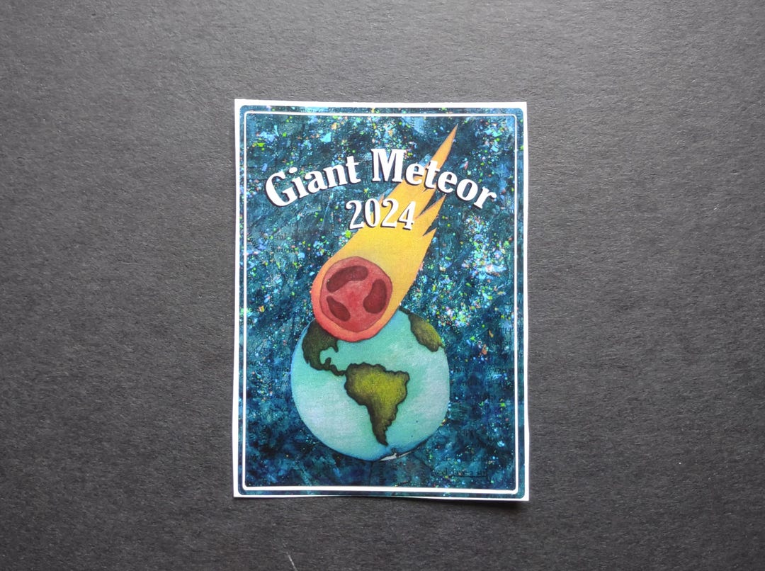 Giant Meteor 2024 Vinyl Decal/sticker With Removable Adhesive, Perfect ...